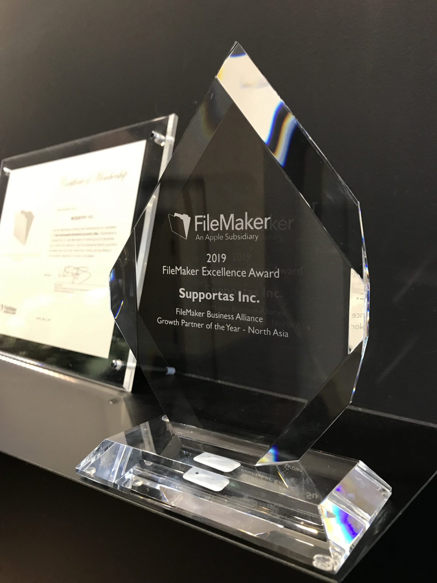 受賞 】 FileMaker Excellence Award : FileMaker Business Alliance Growth ...
